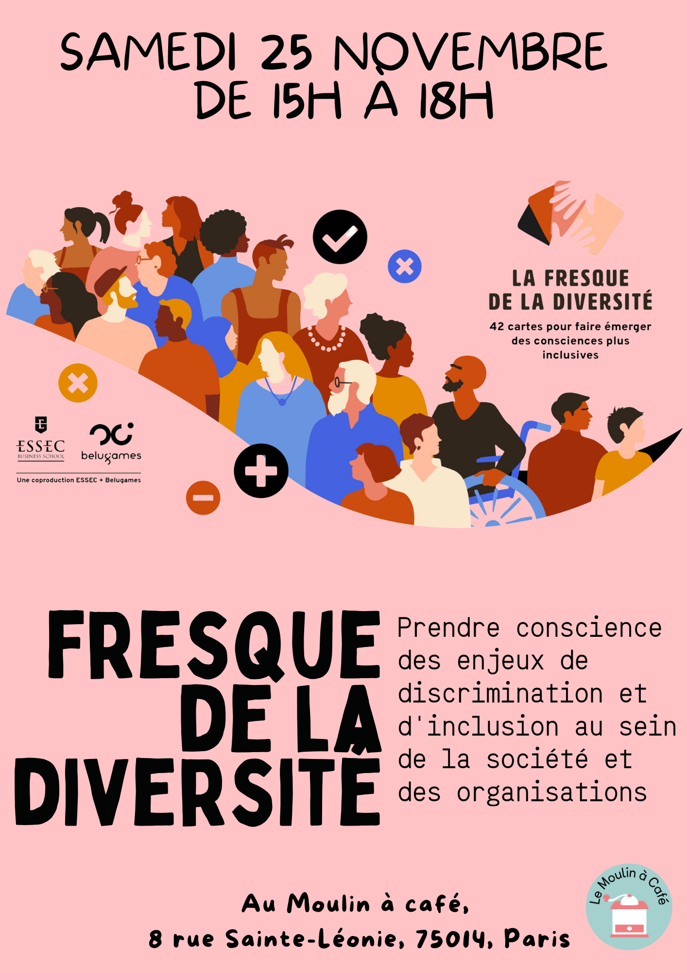 Fresque de la diversité – Bienvenue au Moulin à Café