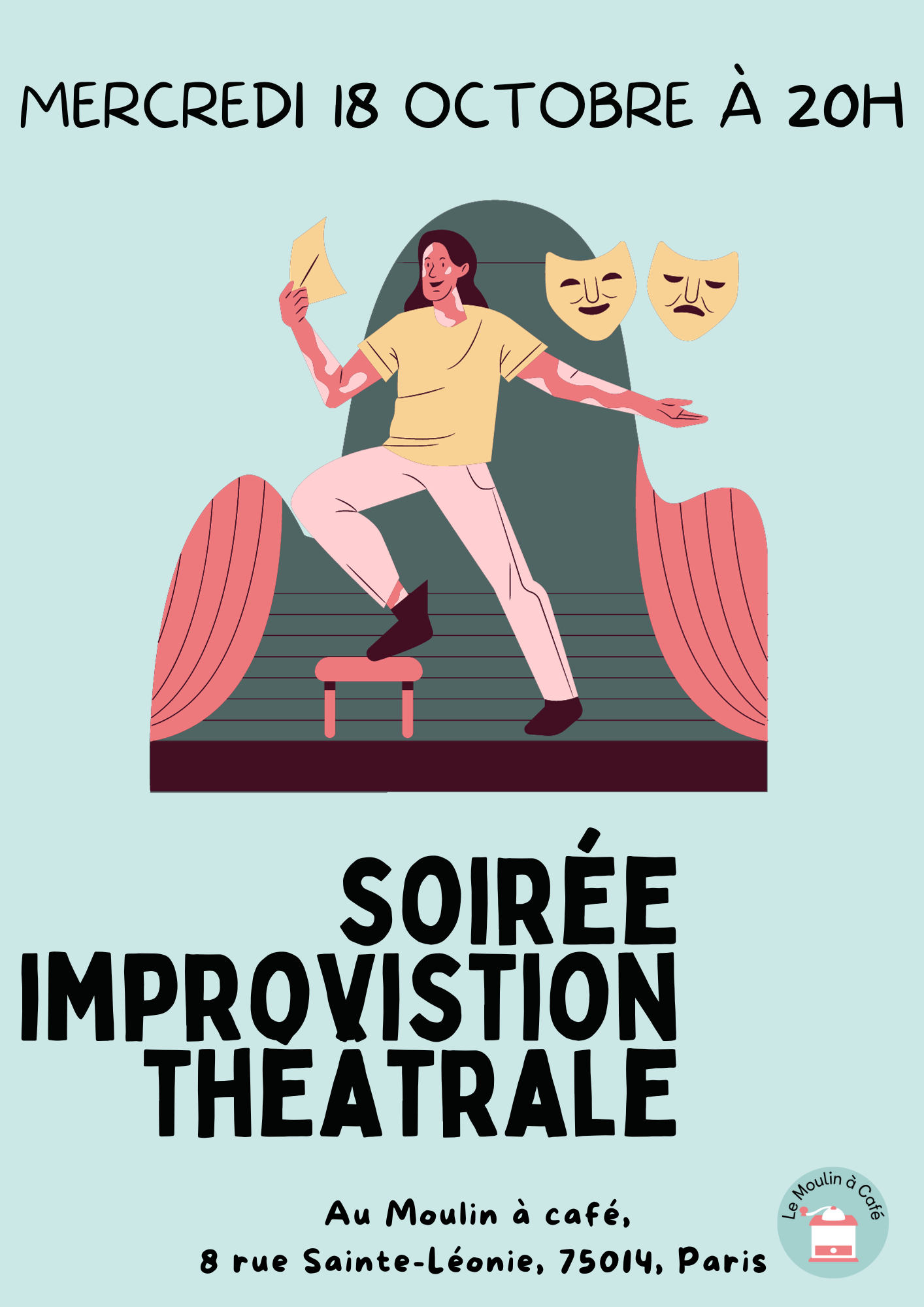 Spectacle d’improvisation théâtrale – Bienvenue au Moulin à Café